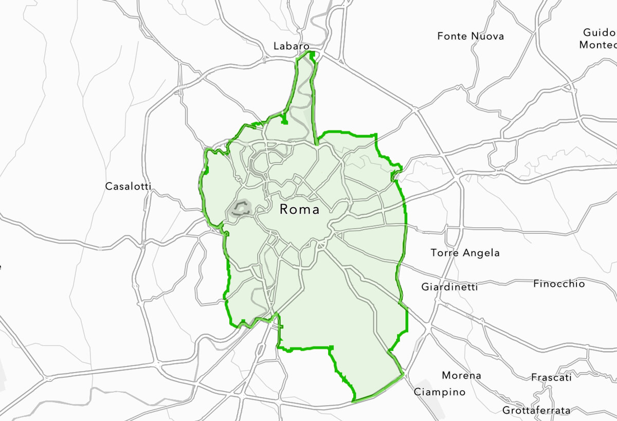 La mappa della fascia verde a Roma - Roma Nord News